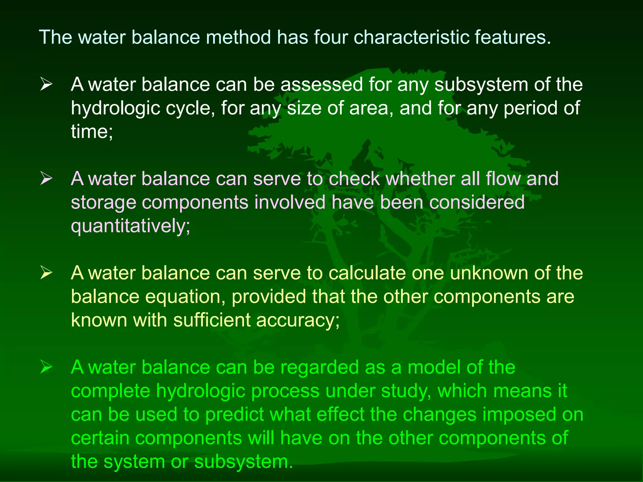 Water Balance Analysis | PDF