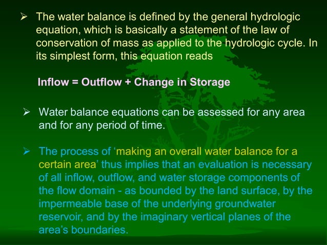 Water Balance Analysis | PDF