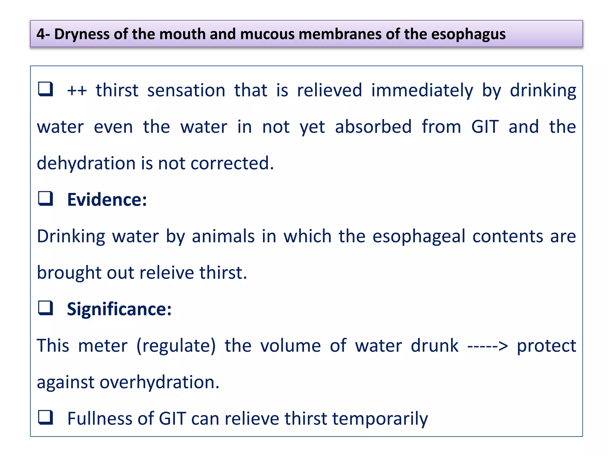 THIRST AND WATER BALANCE | PPTX