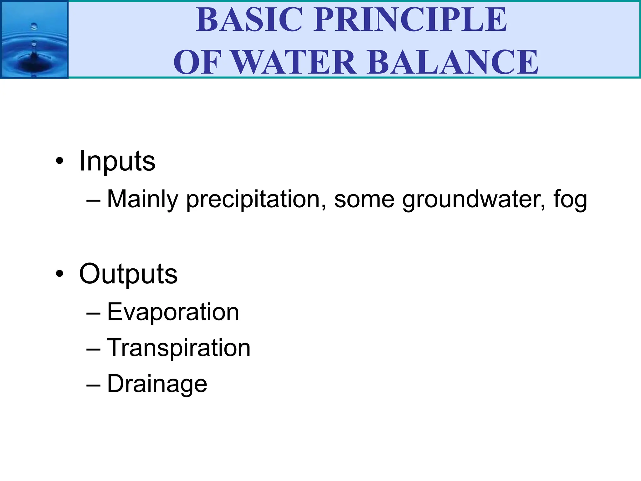 Water balance.ppt