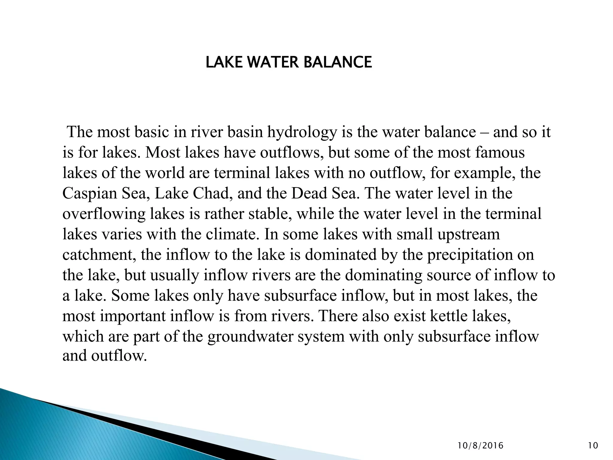Water balance calculation | PDF