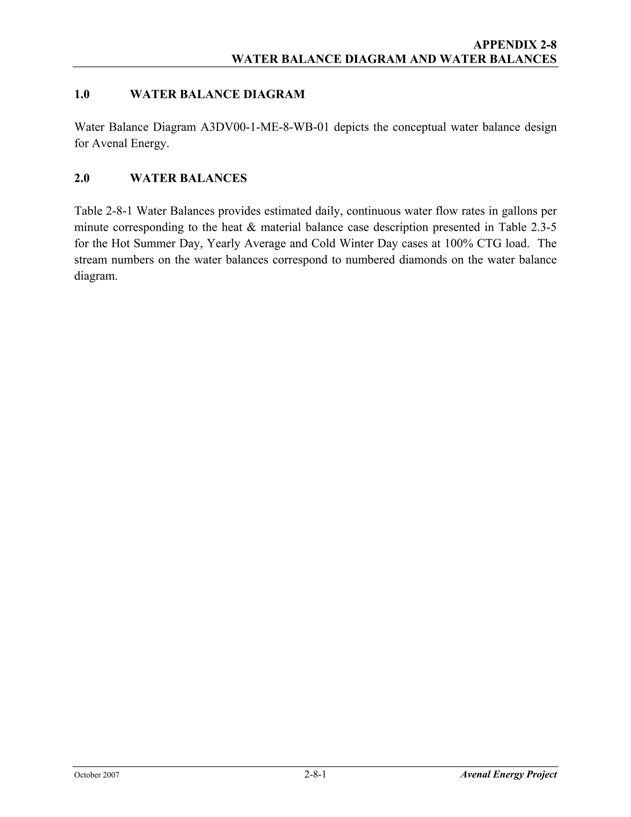 Water balance diagram | PDF