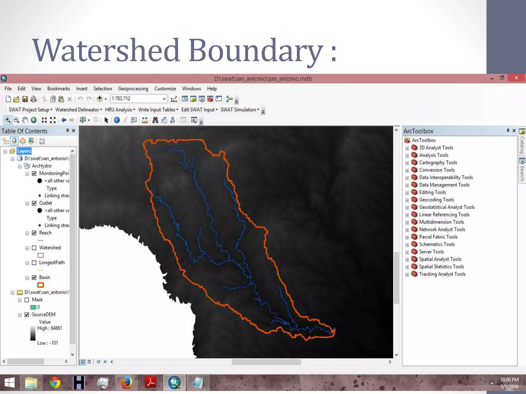 Using Computer-simulated hydrological model (SWAT) to estimate the ...
