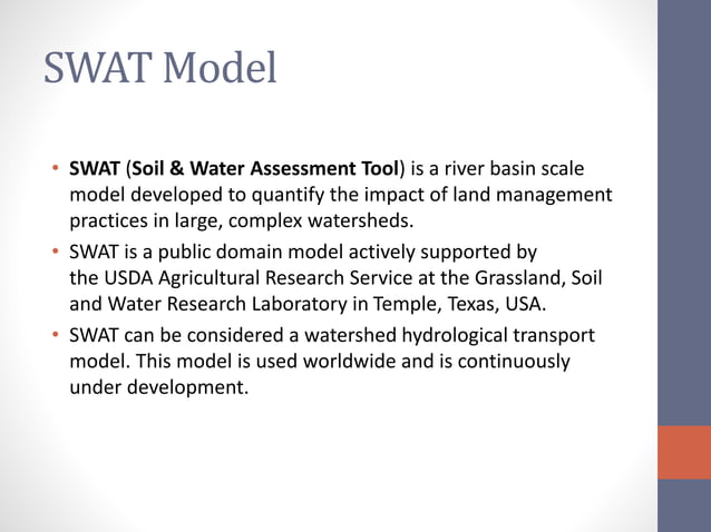 Using Computer-simulated hydrological model (SWAT) to estimate the ...