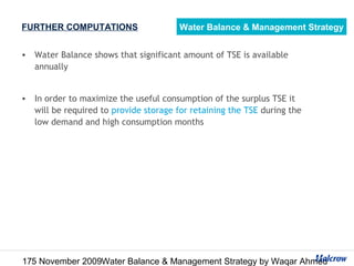 Water balance & management | PPT