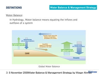 Water balance & management | PPT