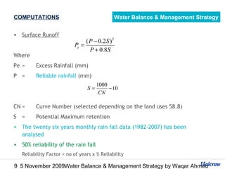 Water balance & management | PPT