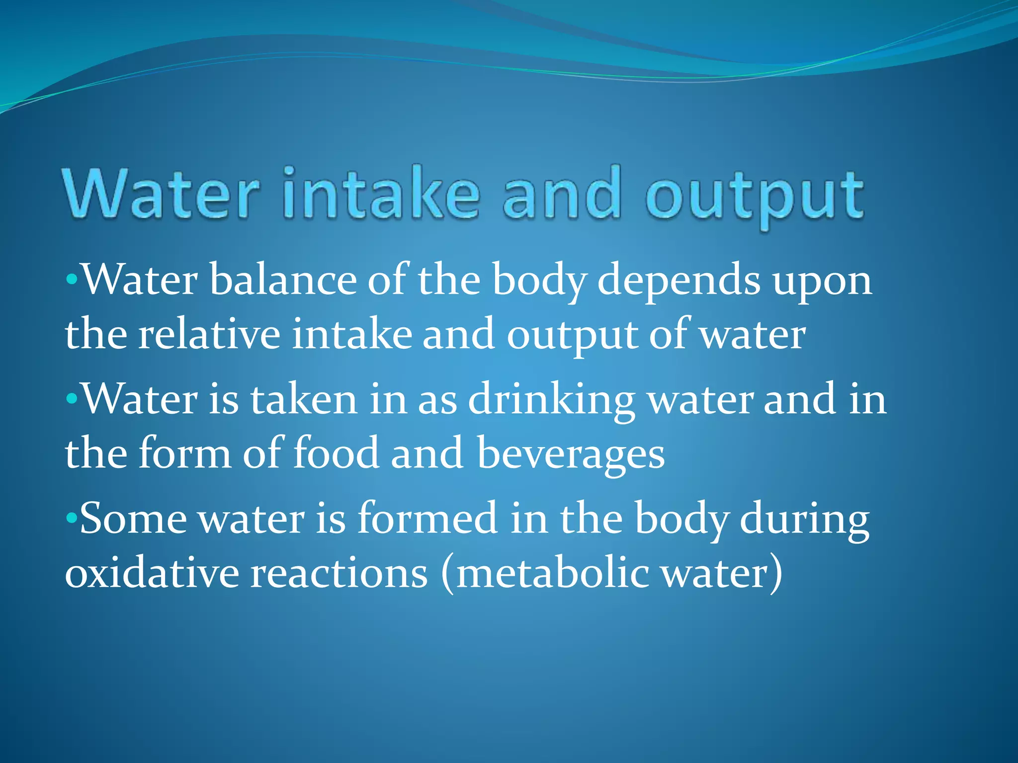 Water balance ppt | PPTX