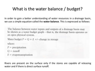 Water Balance VLE | PPTX