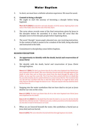 Water baptism | PDF
