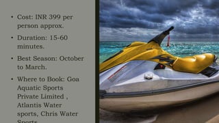 Water based adventure sports in India | PPTX