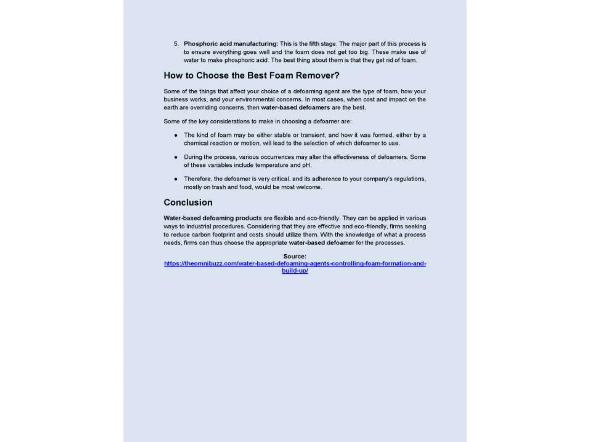 Water based defoaming agents - Controlling foam formation and build up.pptx