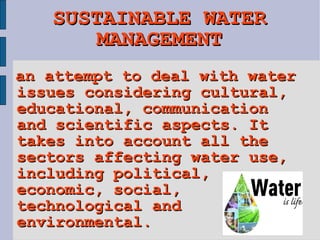 Sustainable Water Management | PPT