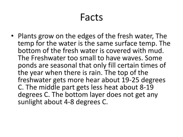 Water biome freshwater | PPT