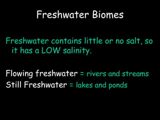 Aquatic Biomes Presentation for Environmental Science | PPT