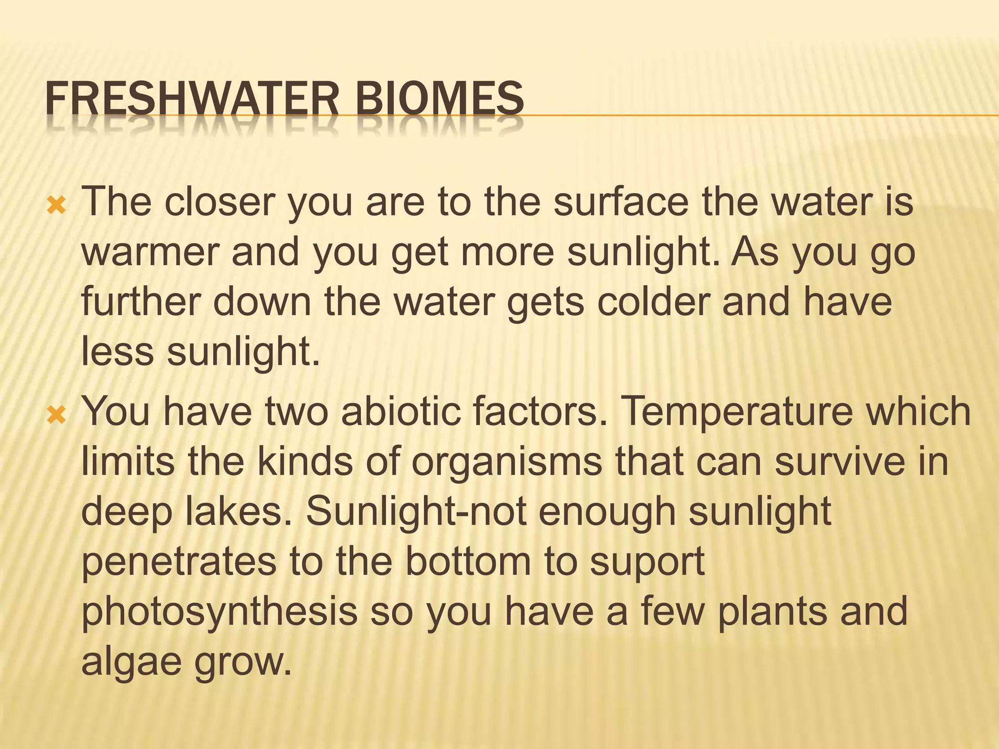 Water biomes and succession | PPTX | Biological Sciences | Science