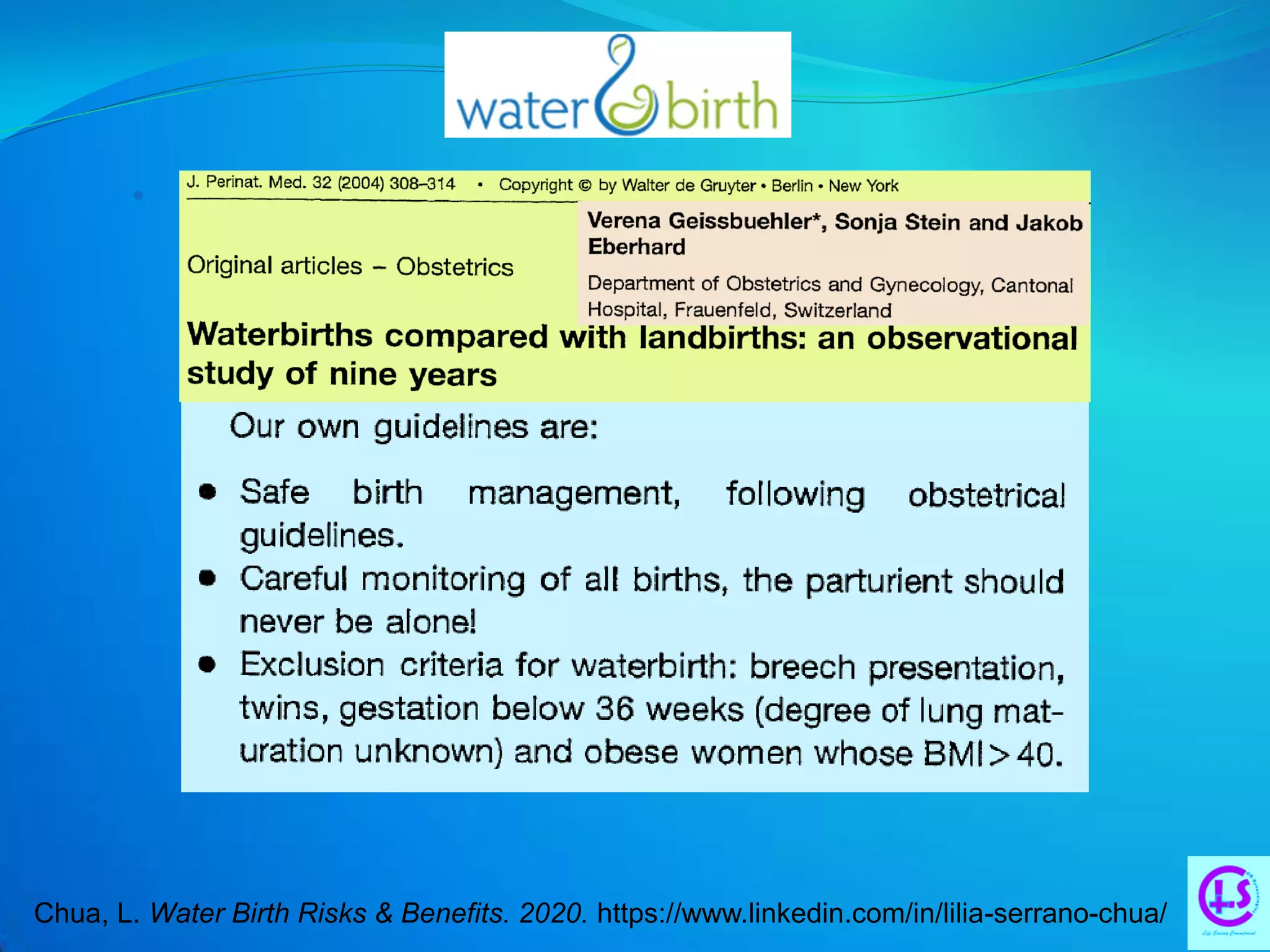 Water birth. Risk & Benefits | PDF