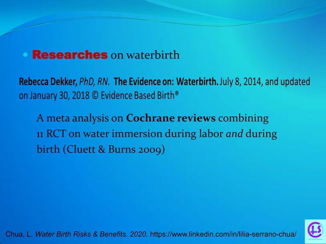 Water birth. Risk & Benefits | PDF