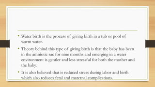 Water birth.pptx benefits, contraindications, procedure | PPTX ...