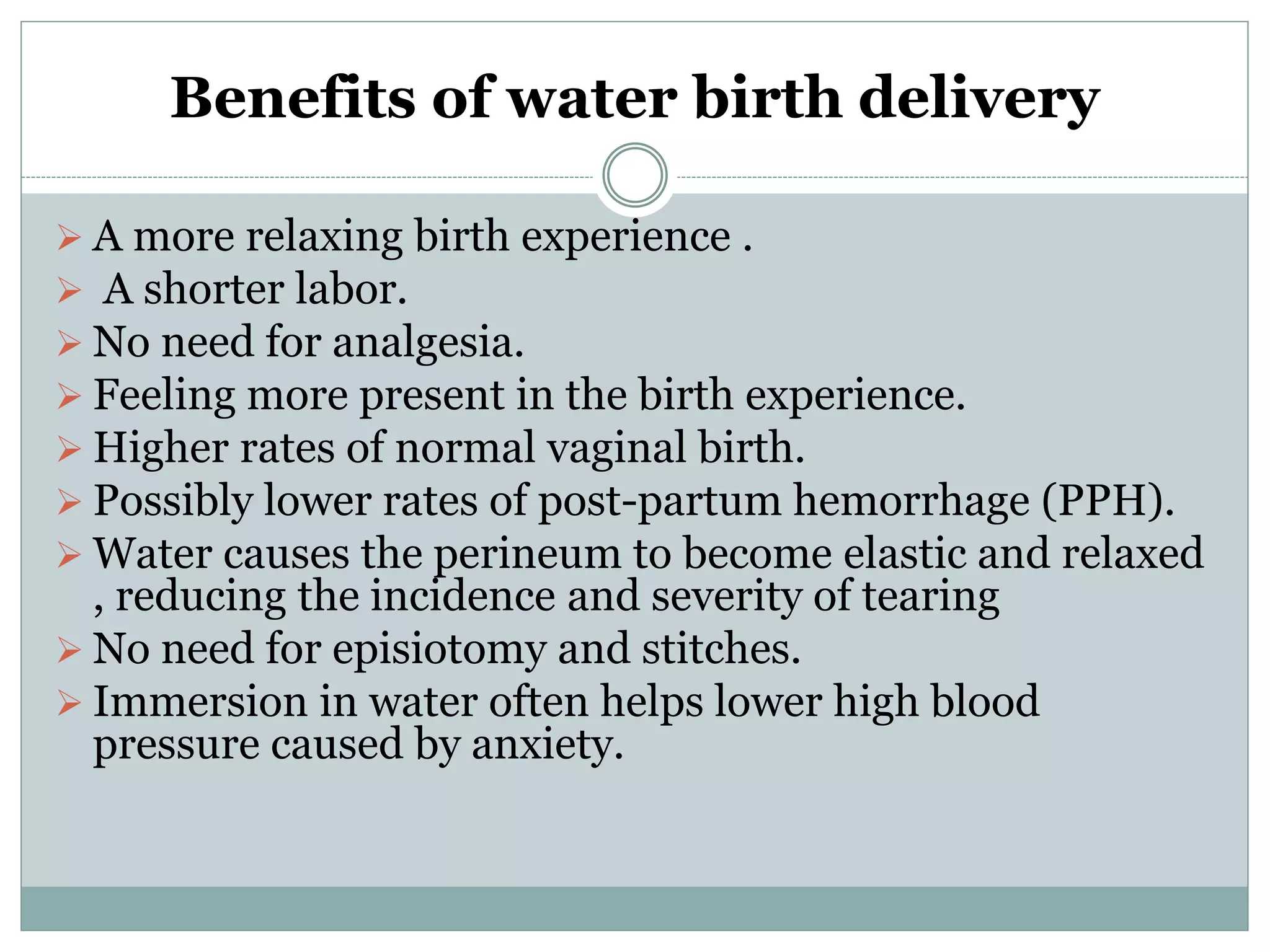 Water birth delivery PPT.pptx