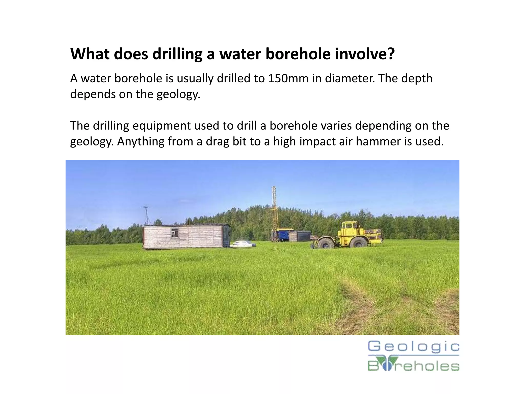 Water borehole drilling and installation | PPTX