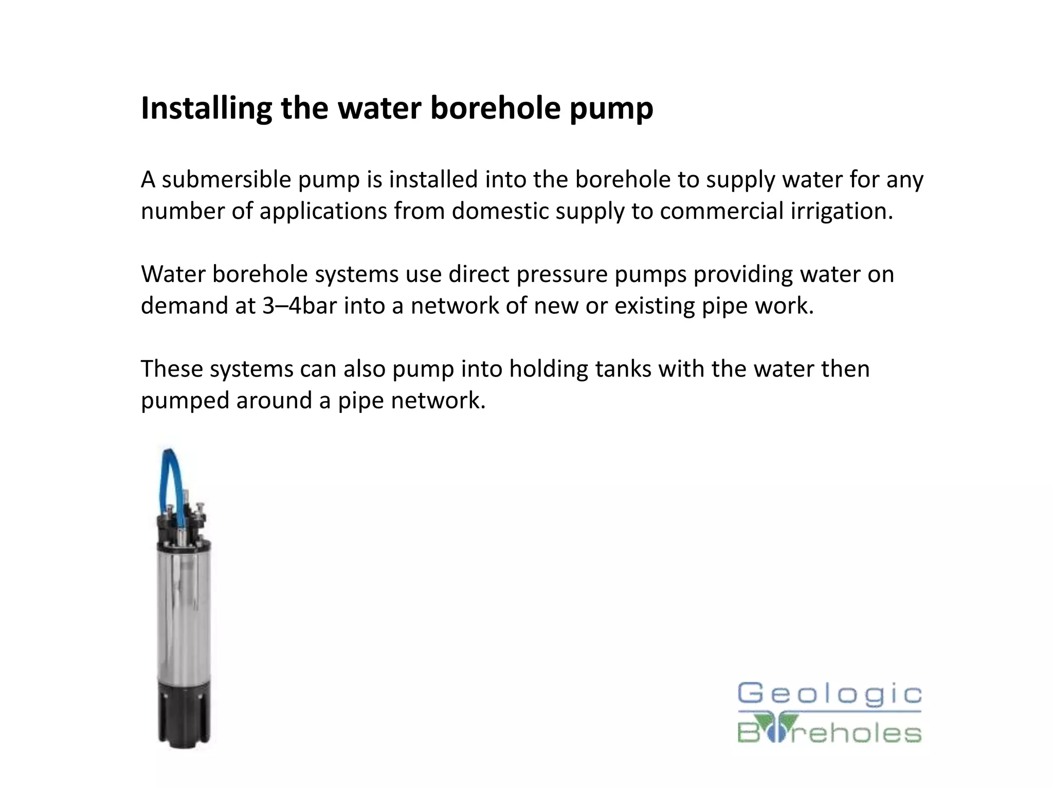 Water borehole drilling and installation | PPTX