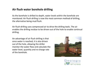 Water borehole drilling and installation | PPTX