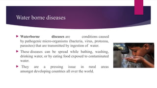 WATER BORNE DISEASES and its types, control and prevention | PPTX