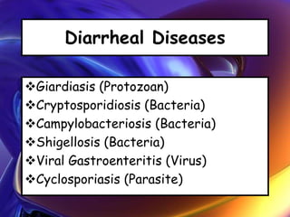 WATER BORNE DISEASES DIARRHOEA | PPT
