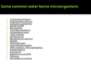 Water borne microorganisms | PPTX