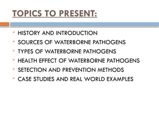 Water borne Pathogens in fresh water system | PPTX