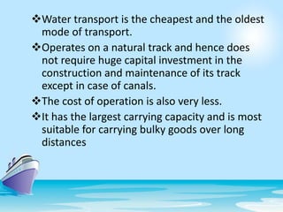 Waterborne transport | PPT