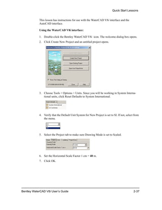Water cad v8i user's guide | PDF