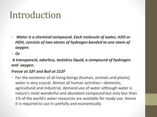 Water chemistry dae 1st year | PPTX