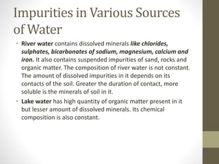 Water chemistry dae 1st year | PPTX