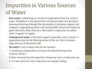 Water chemistry dae 1st year | PPTX