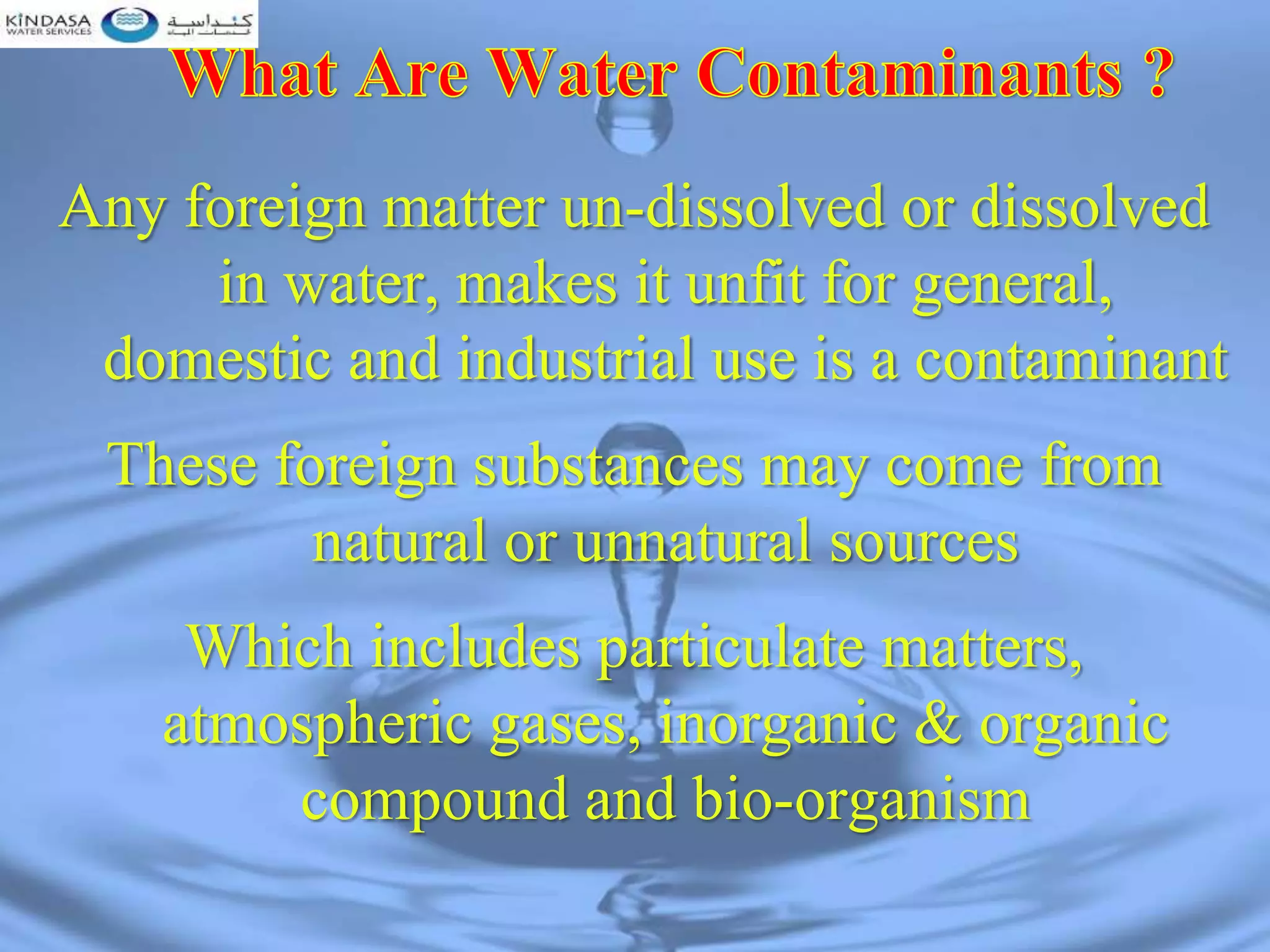 Water chemistry for kindasa 2 | PPT