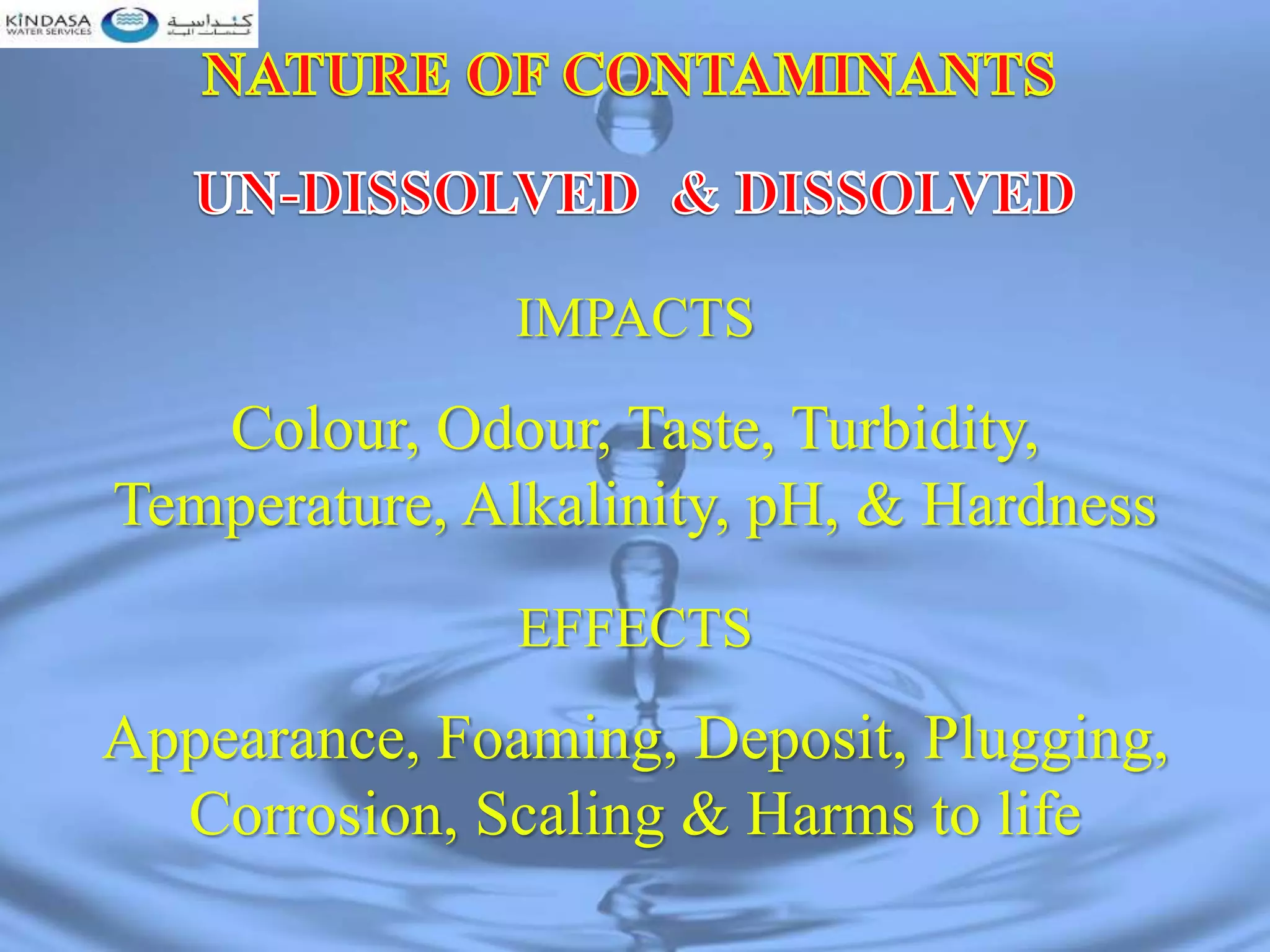 Water chemistry for kindasa final ii | PPT