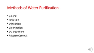 Physicochemical Properties of Water chemistry | PPTX