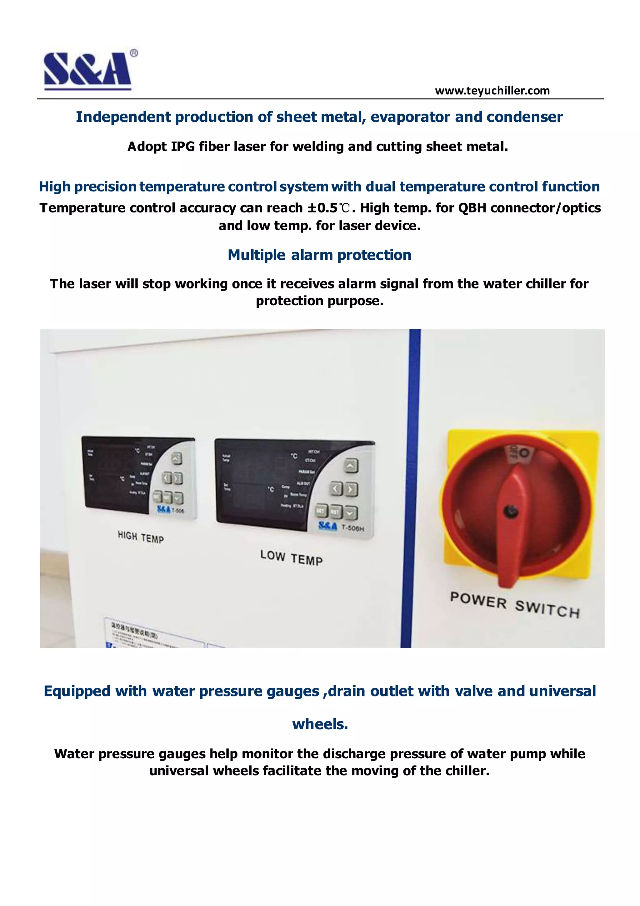 Water chiller units cwfl 1500 with environmental refrigerant for fiber ...