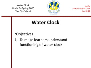 Water clock | PPTX