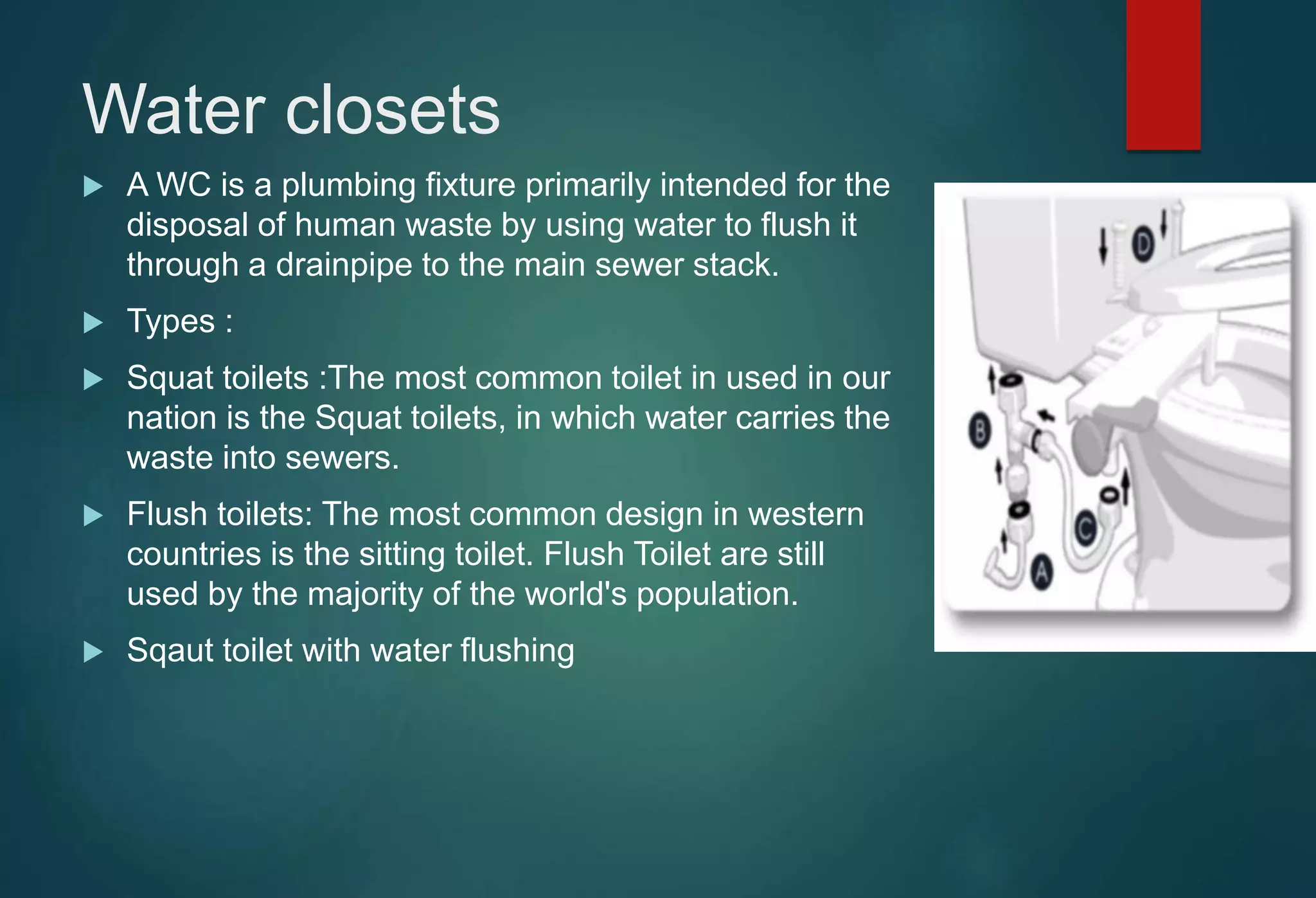 Water closets and urinals | PPTX