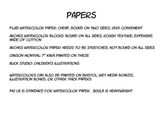 Introduction to Watercolor Presentation | PDF