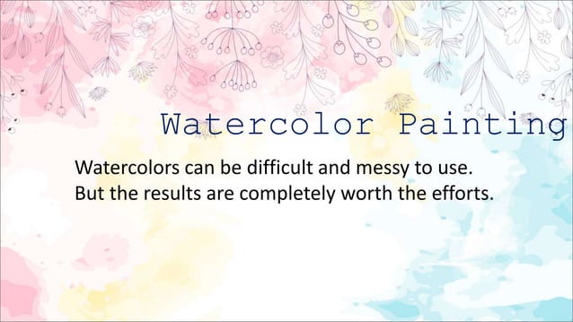 Watercolor Painting Tips for Beginners | PPT