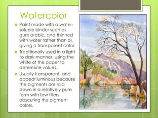 Watercolor landscape powerpoint | PPTX | Painting | Arts and Crafts