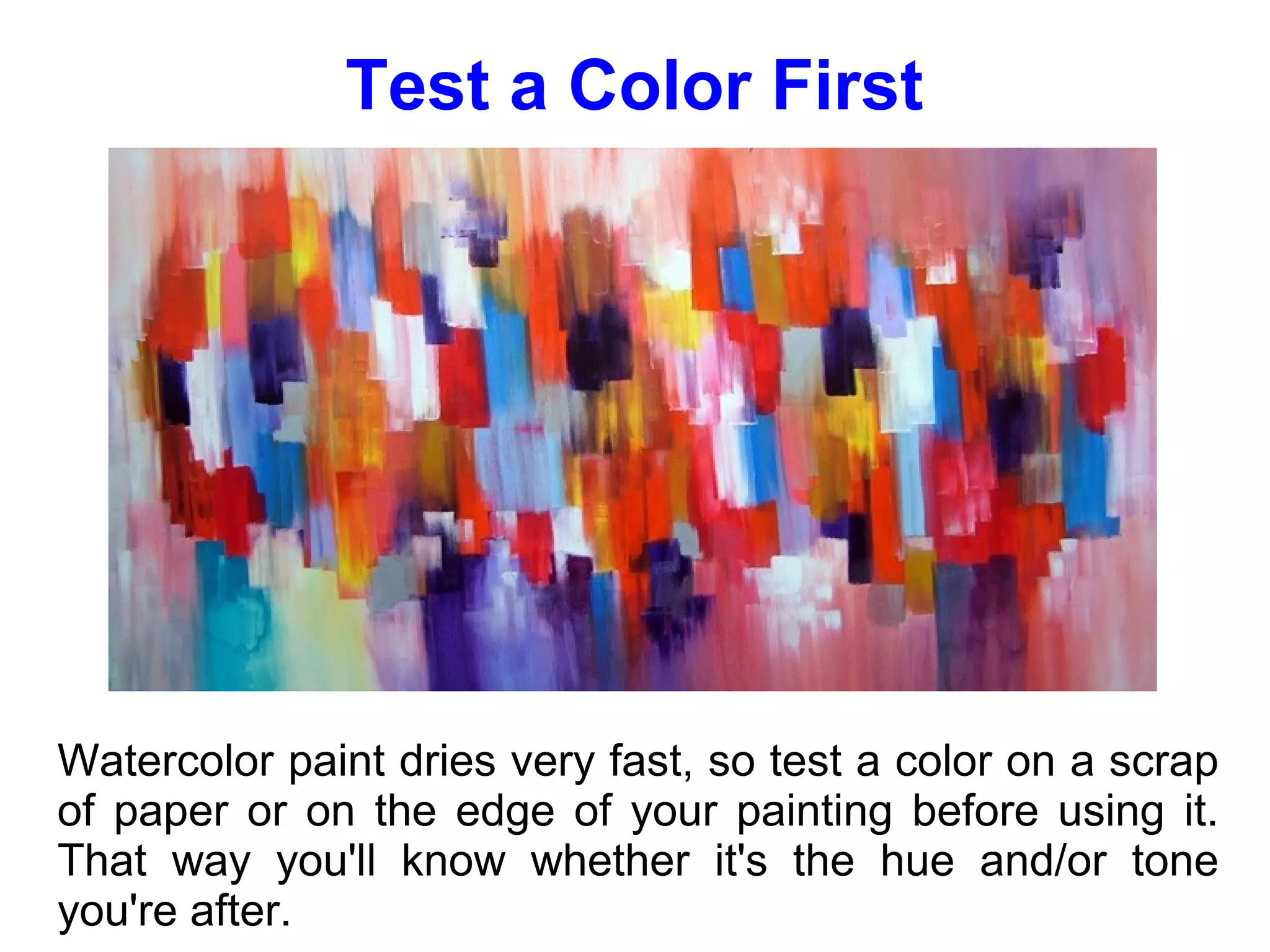Watercolor painting tips for beginners | PPT
