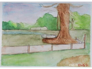 Landscape Watercolors from Art 1 at Rock Hill H.S. | PPTX