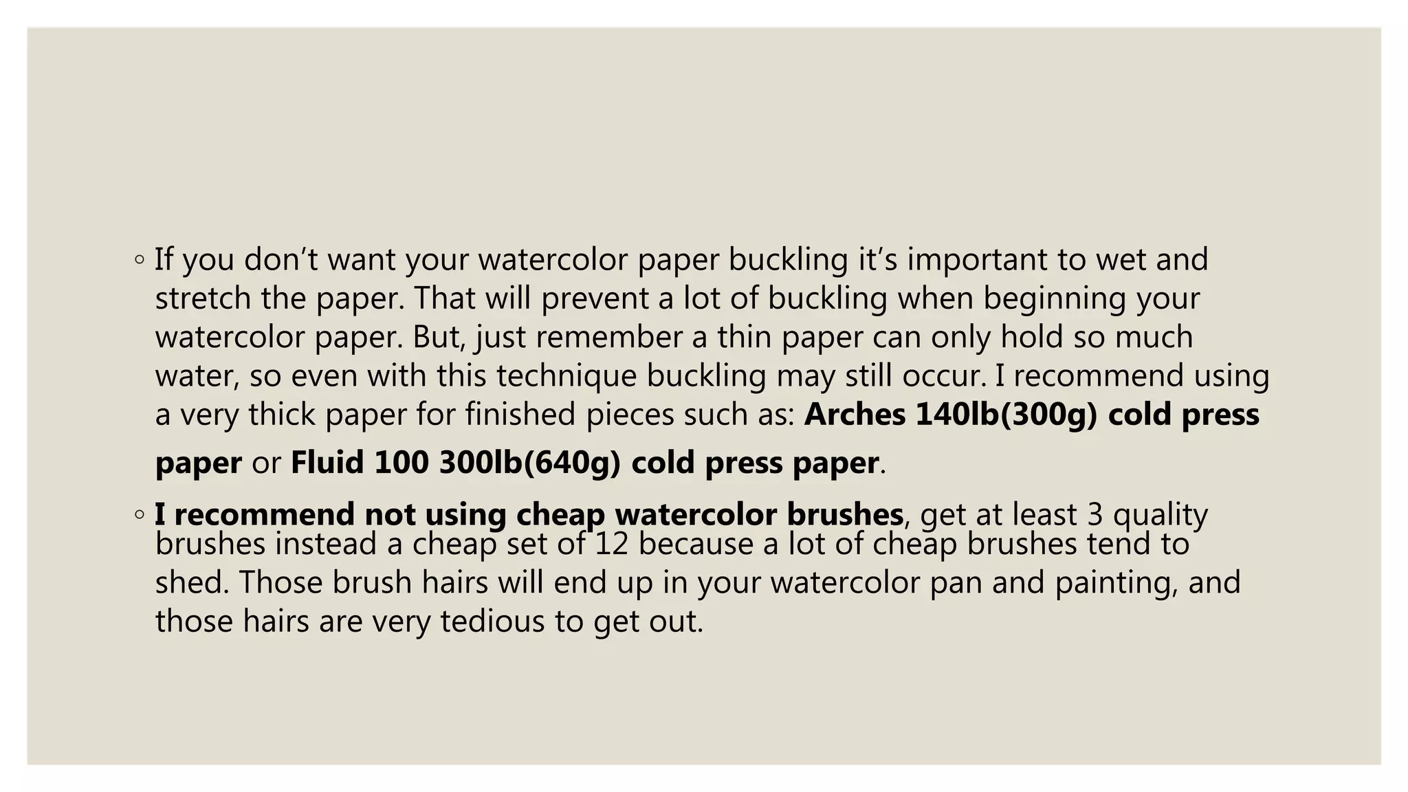 Watercolor tips for beginners | PPT