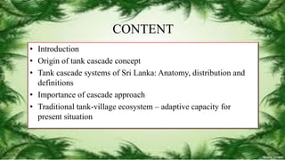 Sustainable Water Management in Cascade System: A model in ...