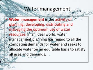 Water conservation | PPTX
